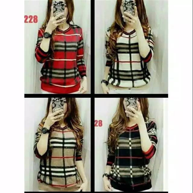 Jual Macam macam Sweater Blus blueberry | Shopee Indonesia