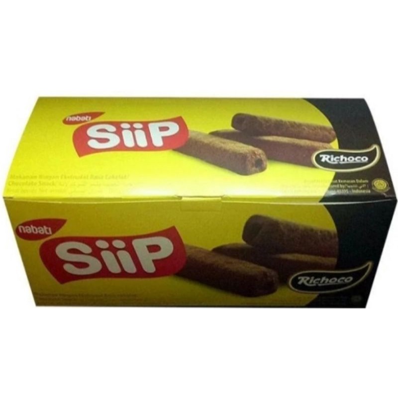 Jual NABATI SIIP RICHOCO SNACK CHIKI RASA COKLAT BOX 100 GRAM ISI 20PC ...