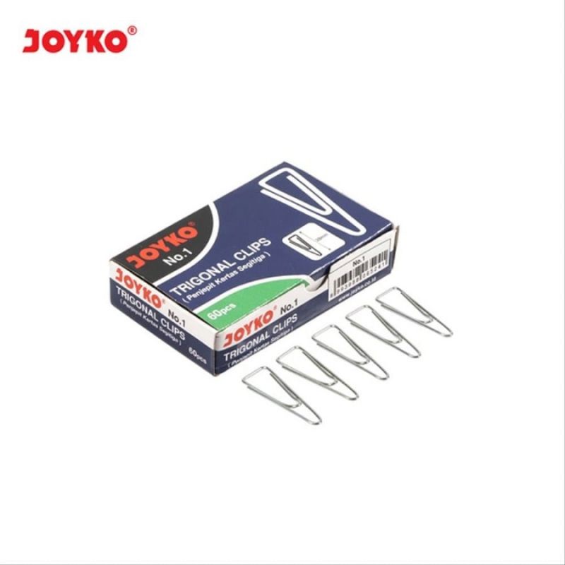 Jual Trigonal Clip/Paper Clip Joyko No.1 ( 1pak/10 kotak ) | Shopee ...