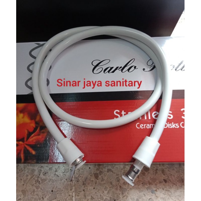 Jual Selang jet shower putih 120cm / Selang shower tiang / selang hand ...