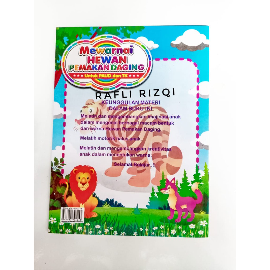 Jual Buku Mewarnai Anak/Buku Mewarnai Hewan Pemakan Daging Paud Dan TK ...