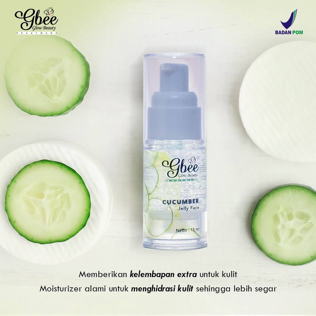 Jual Gbee Glow Beauty Cucumber Jelly Face 15ml / Pelembab Wajah ...
