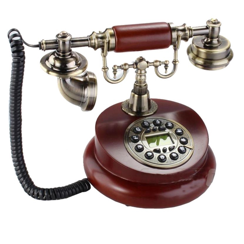 Jual Telepon rumah kabel model klasik ada pilihan bahan : kayu metal ...