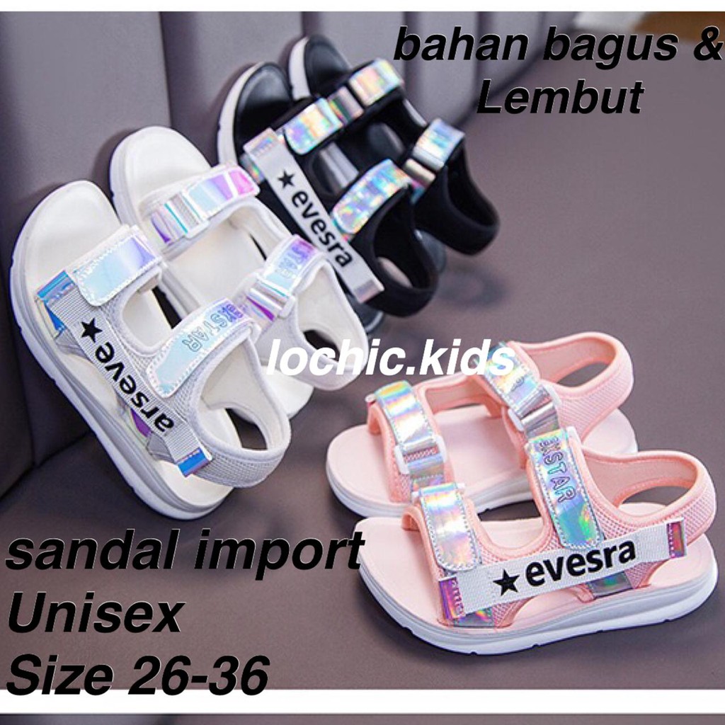 Jual (LOLI-JKT) KBX Sandal anak pesta 26-36 bahan super lembut elastis ...