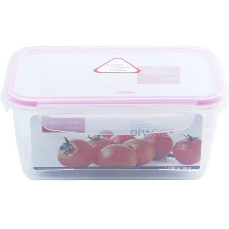 Jual Delicia Tempat Makan Persegi Panjang 1 ltr | Shopee Indonesia