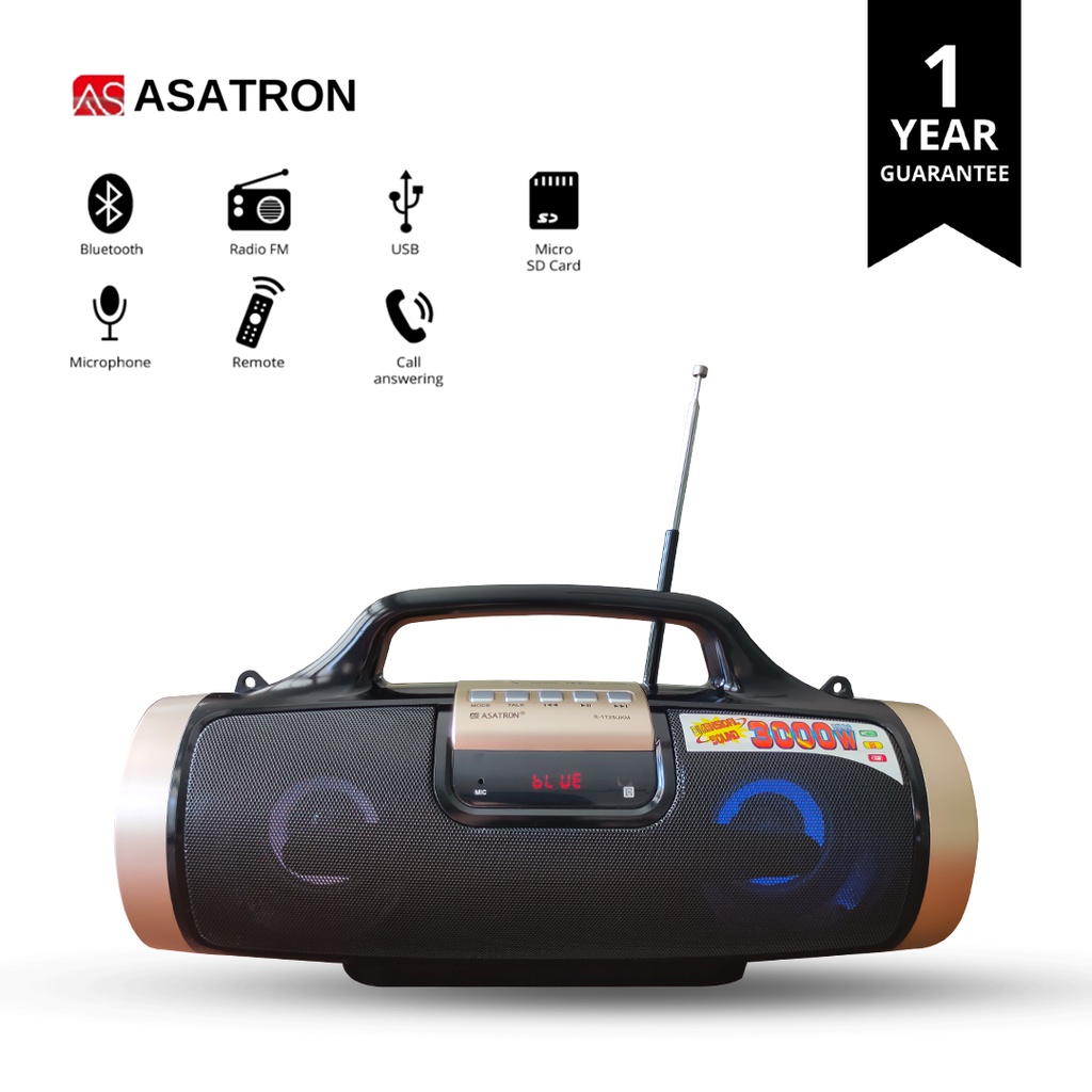 Jual Asatron R-1725 UKM Speaker Karaoke Bluetooth Radio FM + Bonus 1 ...