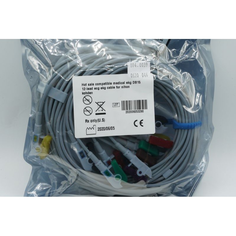 Jual Kabel Compatible Nihon Kohden Medical EKG DB15 12 Lead ECG Cable ...