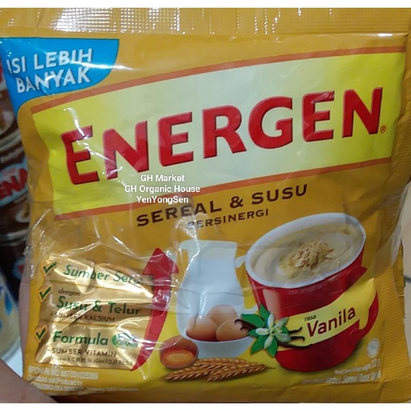 Jual Energen Sereal & Susu isi 10 Sachet /Rasa Vanila Minuman Enak ...