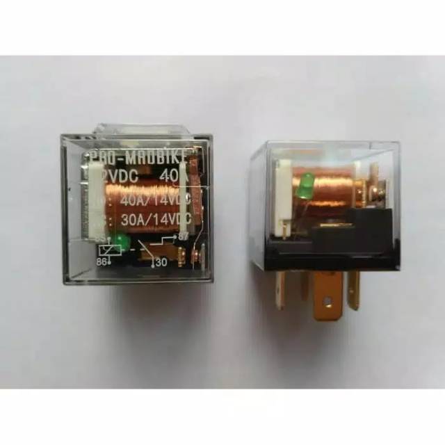 Jual Relay klakson/relay 4 kaki 12 volt 40 ampere alarm atau klakson ...