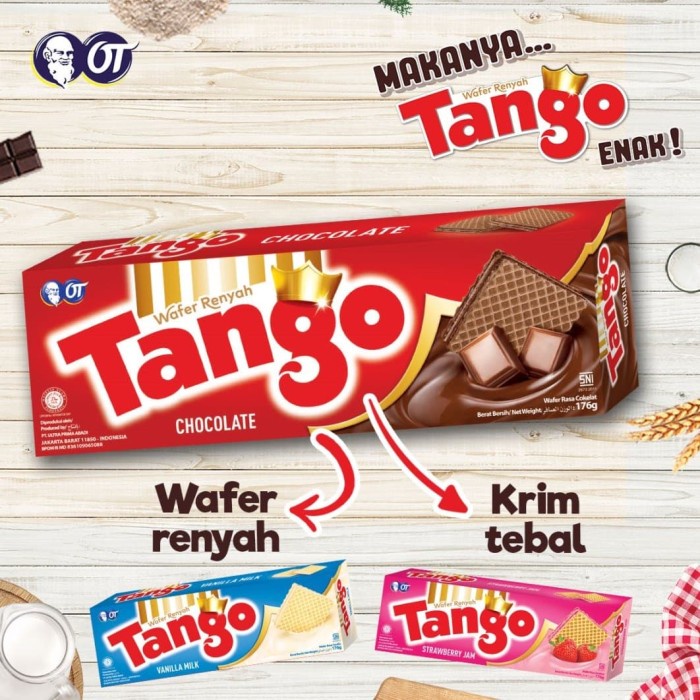 Jual Wafer-Biskuit- Wafer Tango 176Gr Isi 3Pcs - Cokelat -Biskuit-Wafer ...