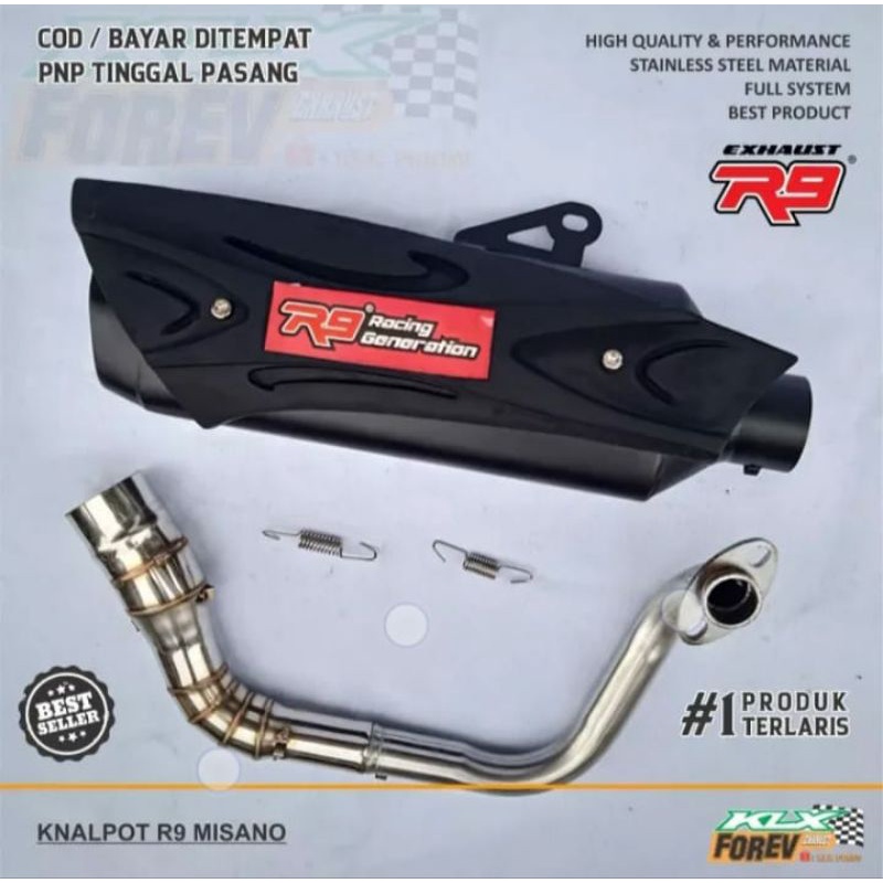 Jual knalpot racing R9 misano untuk nmax xmax vario beat mio aerox pcx ...