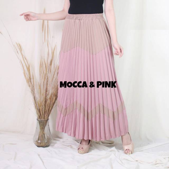 Jual ROK PLISKET PANJANG (pleated long plisket flare skirt) | Shopee Indonesia