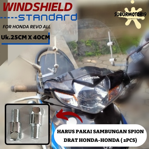 Jual Windshield Motor Revo abs Revo Revo fi Revo Fit Standar ukuran ...