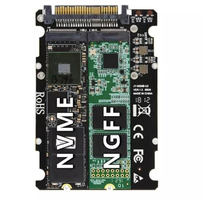 Jual Dual mode active converter : M.2 NGFF & NVME MSATA to SAS Male Sata | Shopee Indonesia