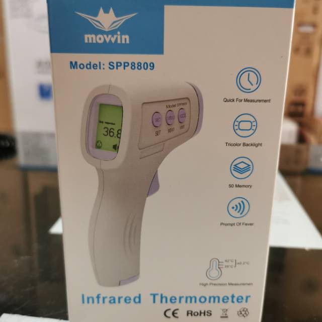 Jual [SUSE] THERMOMETER INFRARED THERMOGUN GUN METER INFRA RED MOVVIN ...