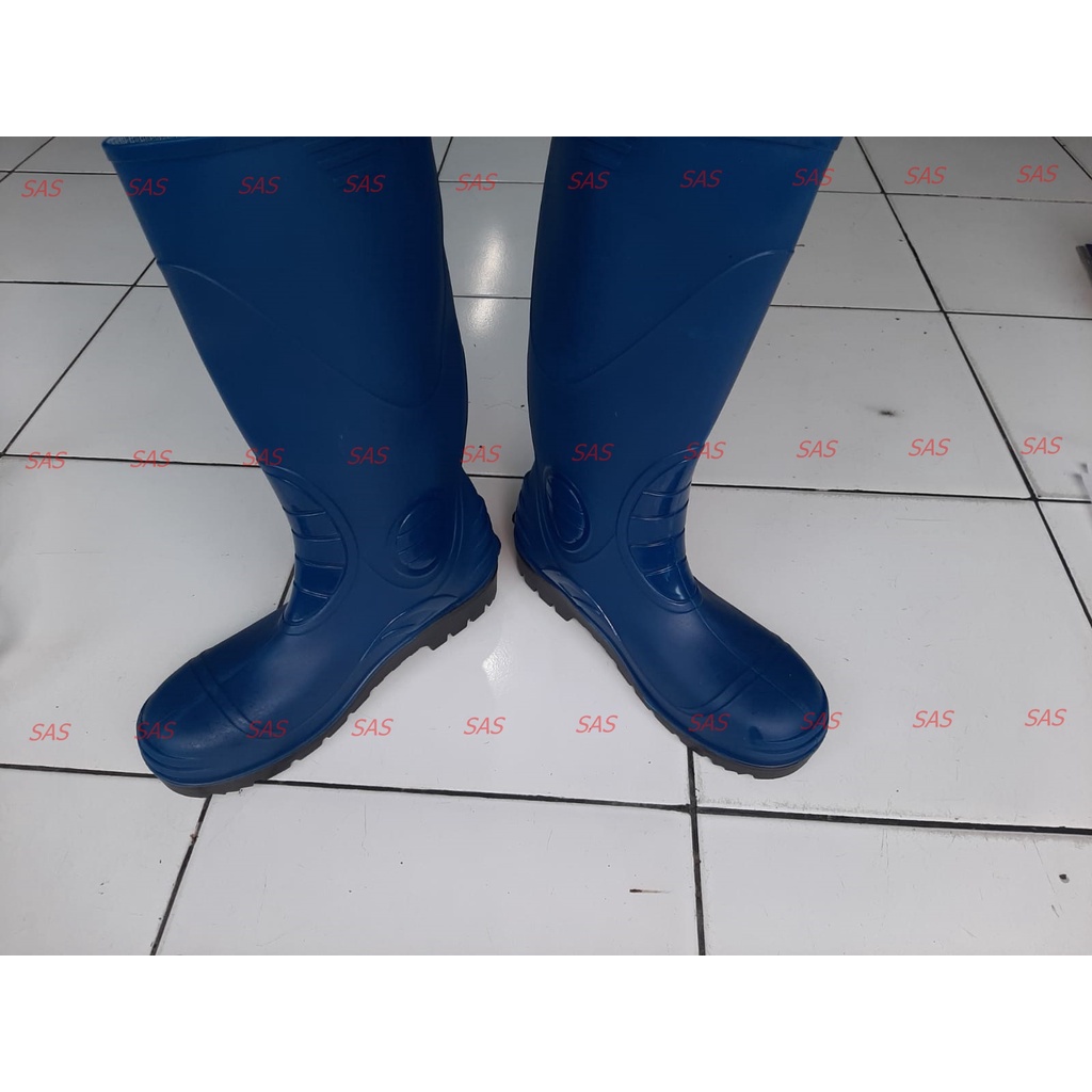 Jual SAS Sepetu Boots JEEP BIRU Sepatu Bot Karet Tinggi Sepatu Bot Anti ...