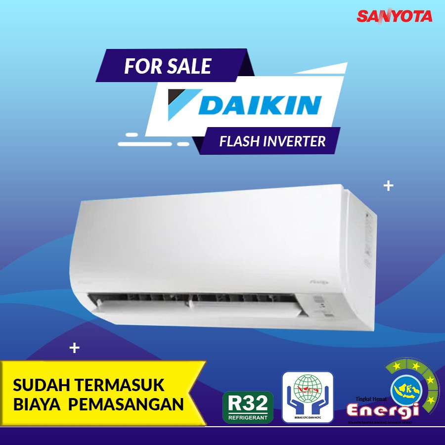 Jual DAIKIN Flash Inverter 1 PK FTKQ25UVM4 + RKQ25UVM4 ( UNIT ONLY ...