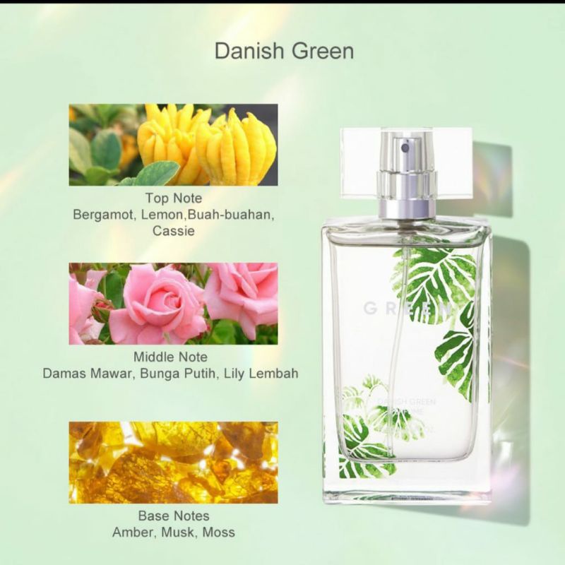 Jual Miniso parfum danish green 50ml parfum aroma green tea | Shopee ...