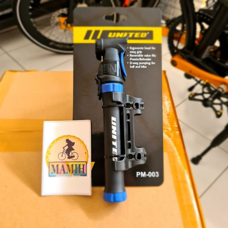 Jual Pompa Sepeda Mini United PM-003 Untuk Pentil Besar&Kecil (AV&FV ...
