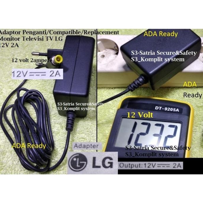 Jual CHARGER ADAPTOR LCD LED MONITOR LG 12V 2A / W1943S E1960 E1960ST 22MN4 | Shopee Indonesia
