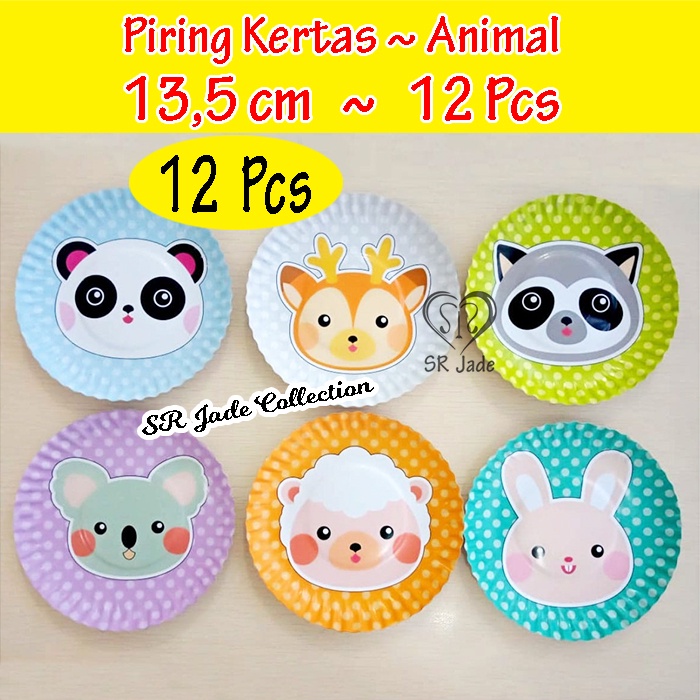 Jual 12 Pcs Piring Kertas Piring Kue Ultah Paper Plate Piring Pesta Motif | Shopee Indonesia