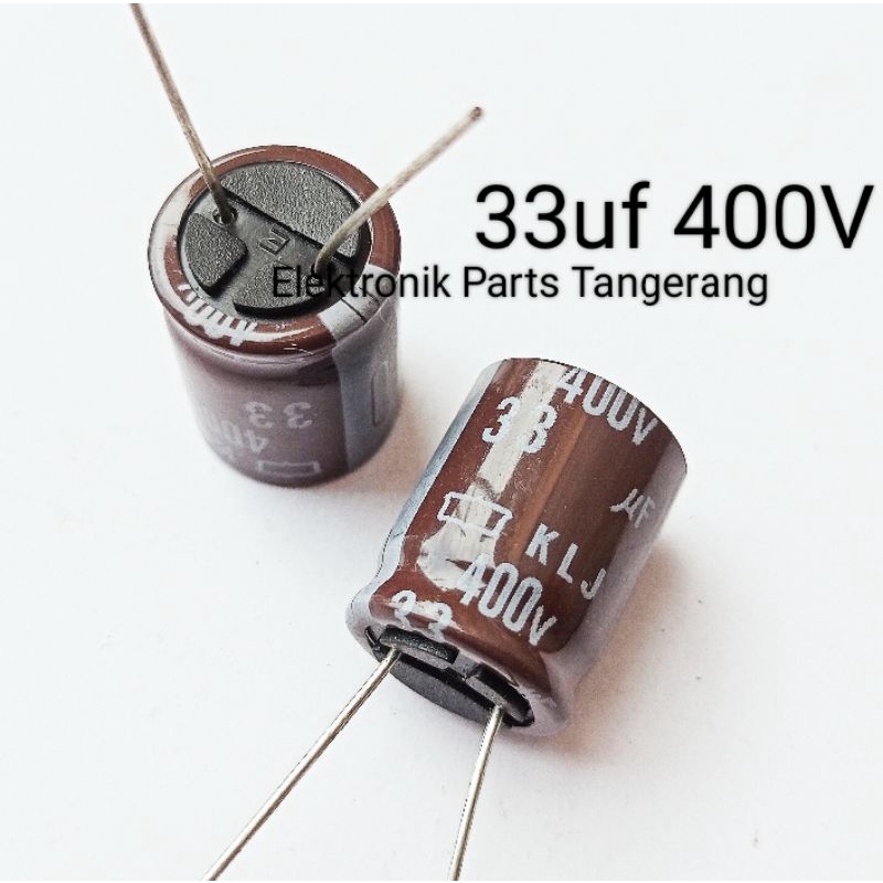 Jual (1 Buah) KAPASITOR ELCO 33UF 400V CAPACITOR ELCO 33UF 400V ...