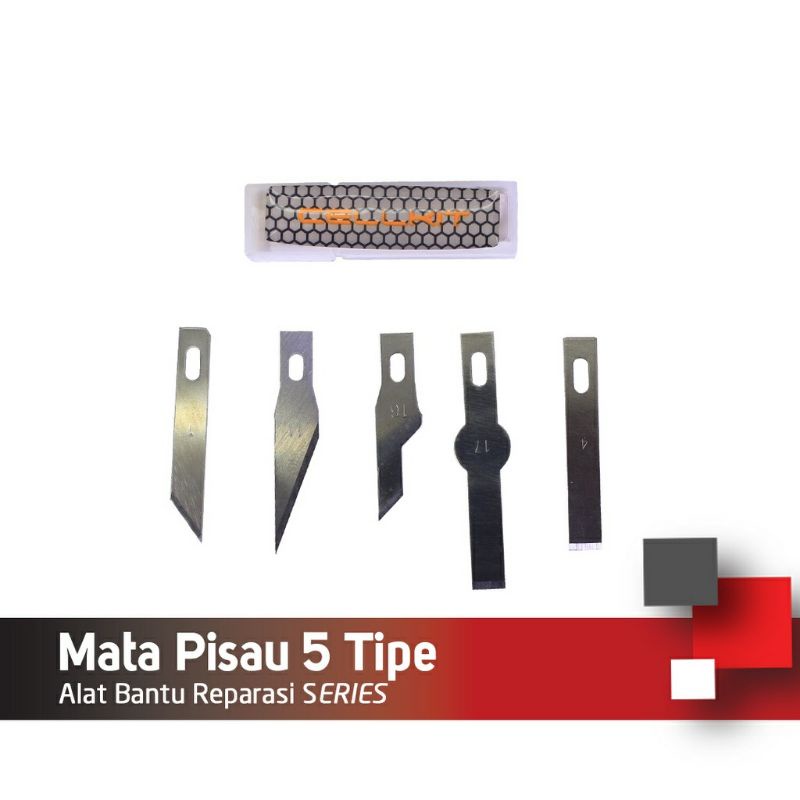 Jual Cellkit Mata Pisau Servis ic / Refill Mata Pisau 5in1 | Shopee ...