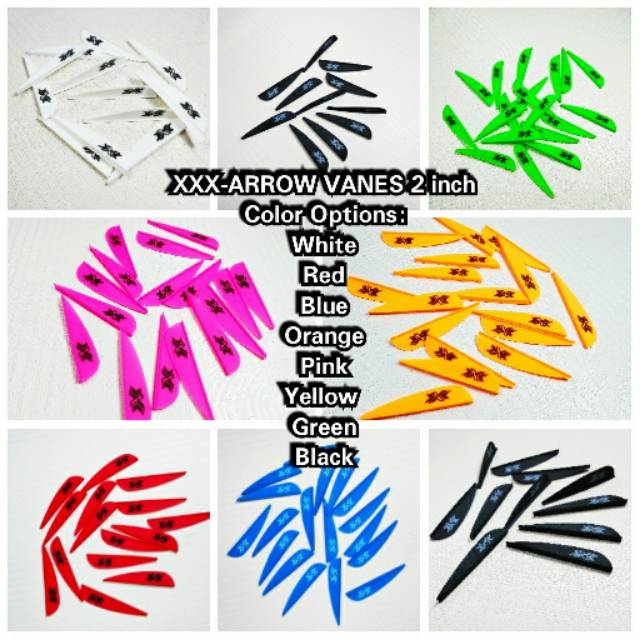 Jual XXX-ARROW VANES 2 inch - Water Drop Arrow Vanes - Fletching ...