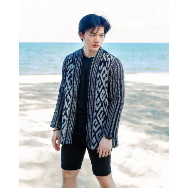 Jual sweater tenun - baju tenun pria - kimono tenun terbaru - atasan ...