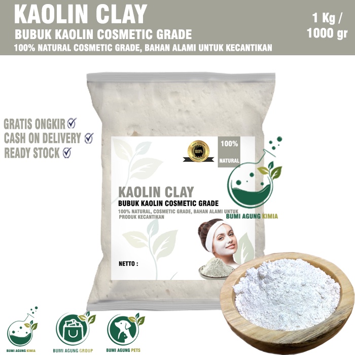 Jual Kaolin Clay 1KG Bubuk Kaolin 1 KG Lempung Kaolin | Shopee Indonesia