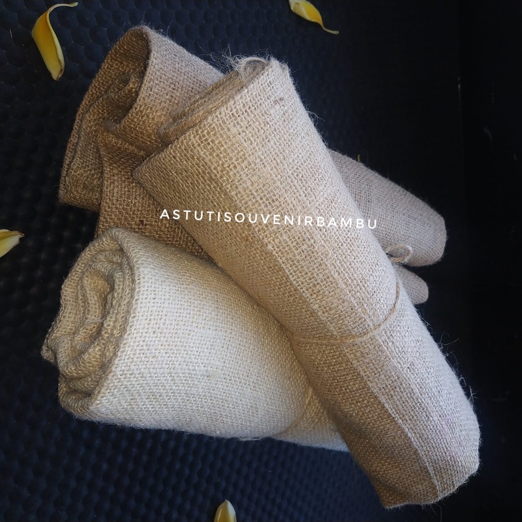 Jual Kain goni impor natural halus dan tebal 45 x 48cm/ alas foto/ kain ...