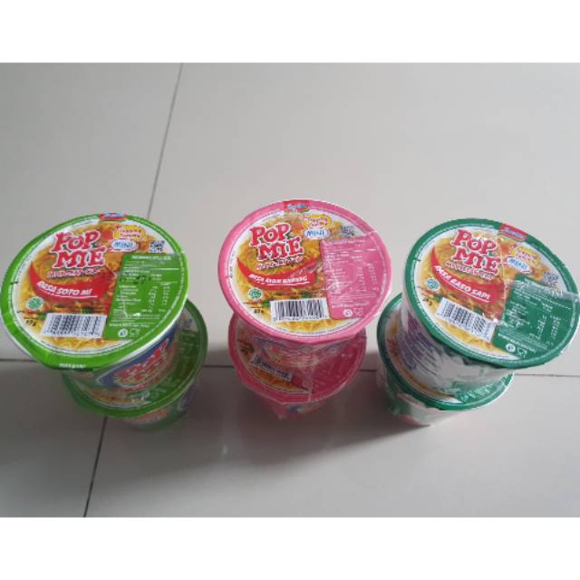 Jual Popmie Pop Mie Mini BASO / AYAM BAWANG / SOTO/ MI GORENG mie ...