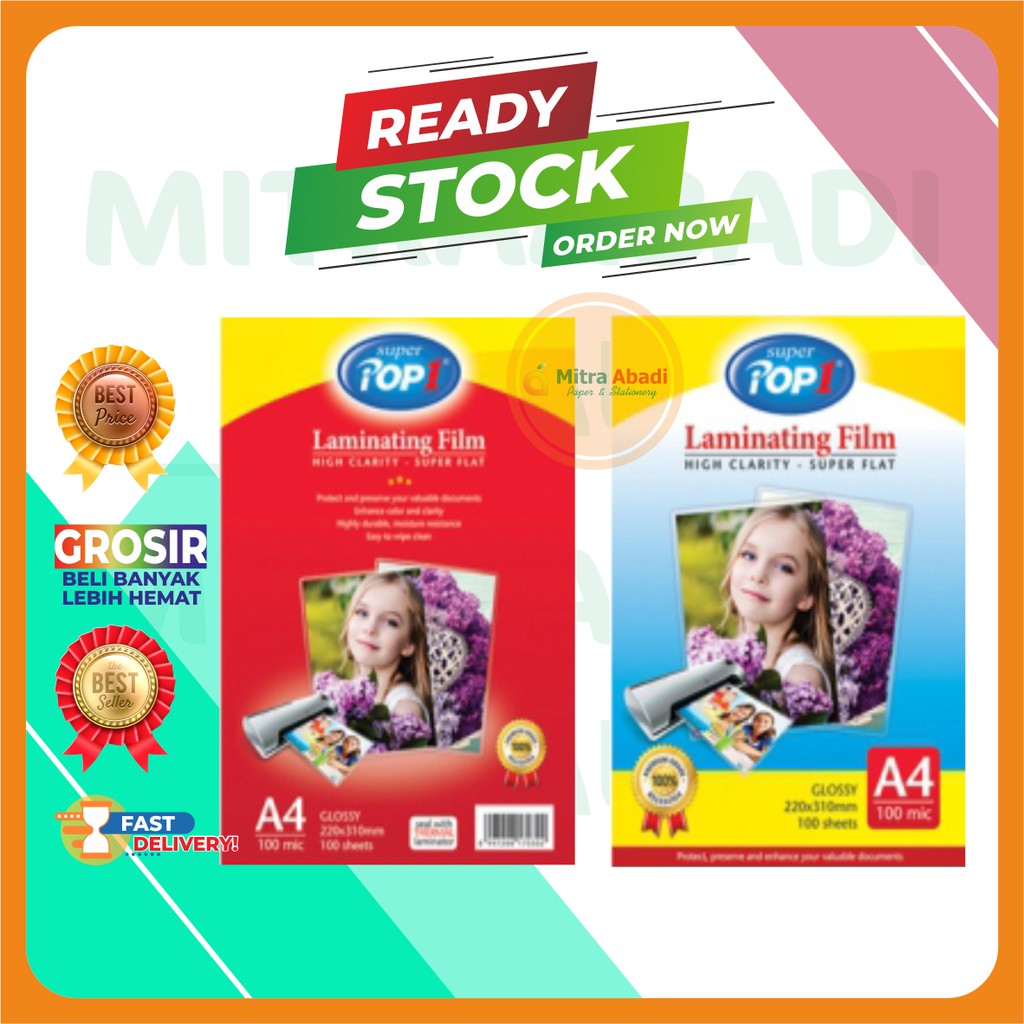 Jual PLASTIK LAMINATING POP1 A4+/F4/A3 | Shopee Indonesia