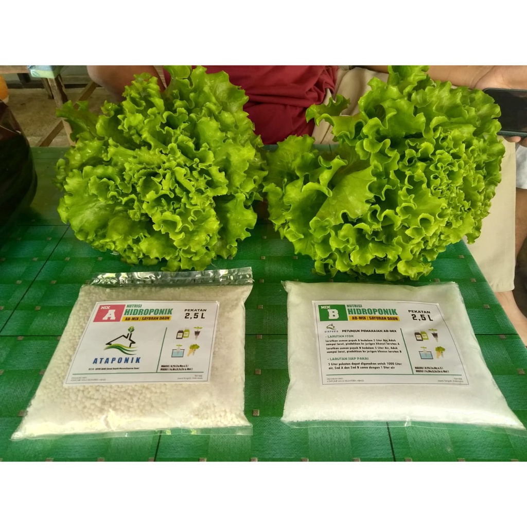 Jual Nutrisi AB MIX Hidroponik Merk ATAPONIK - Sayuran Daun Kemasan 2,5 ...
