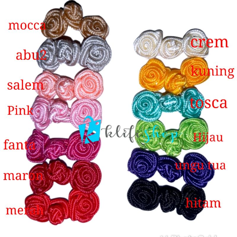 Jual Kancing Shanghai Rose Bulat Cream, merah, pink, kuning | Shopee ...