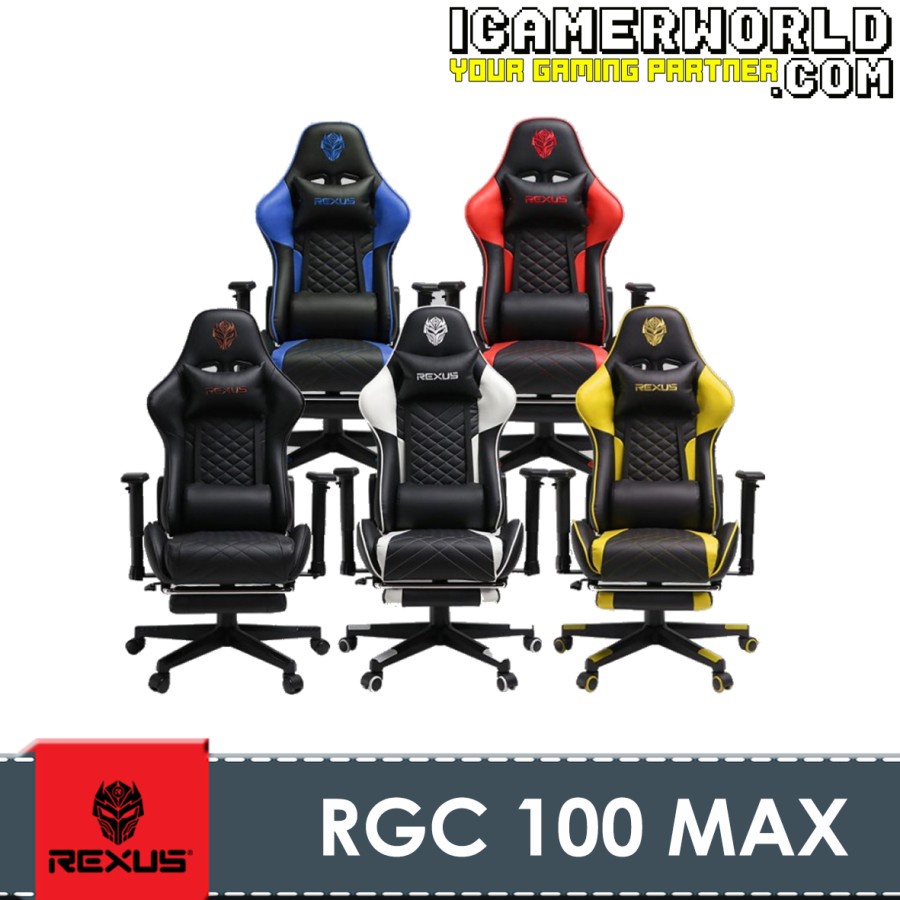 Jual Rexus RGC100 / RGC 100 MAX Footrest Gaming Chair - Kursi Gaming ...