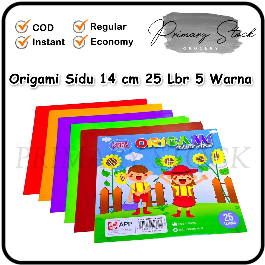 Jual Origami Sidu 14x14 isi 25 Lembar Kertas Origami Sinar Dunia 1 ...