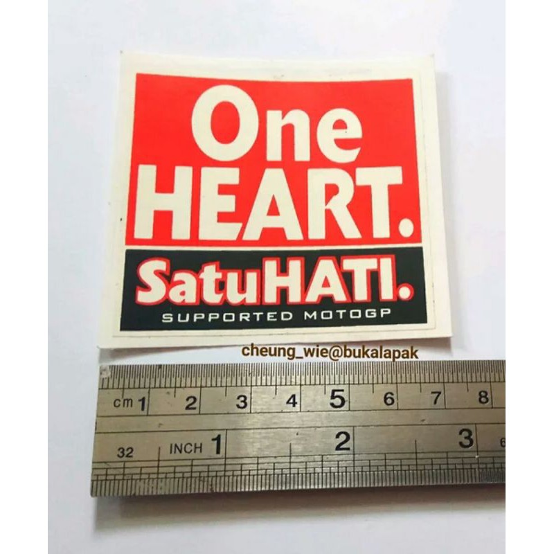 Jual Stiker Sticker One Heart Satu Hati Supported MotoGP 7cm satuan | Shopee Indonesia