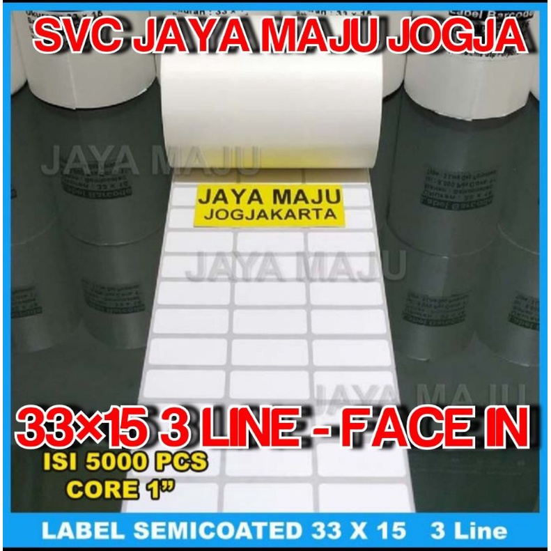Jual 33 X 15 SEMICOATED - 3 LINE - FACE IN - ISI 5.000 PCS || CORE 1 ...