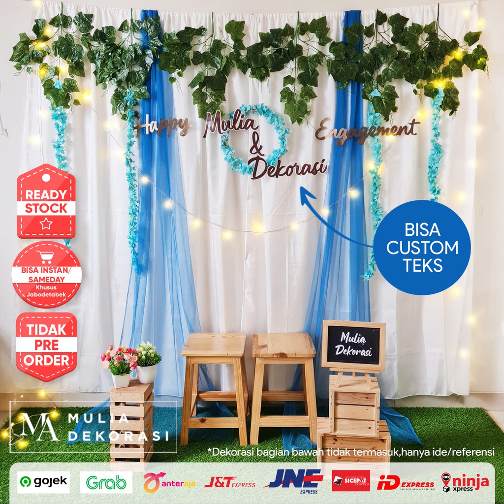 Jual Dekorasi Lamaran Tunangan Backdrop Nikahan PhotoBooth DIY Akad ...