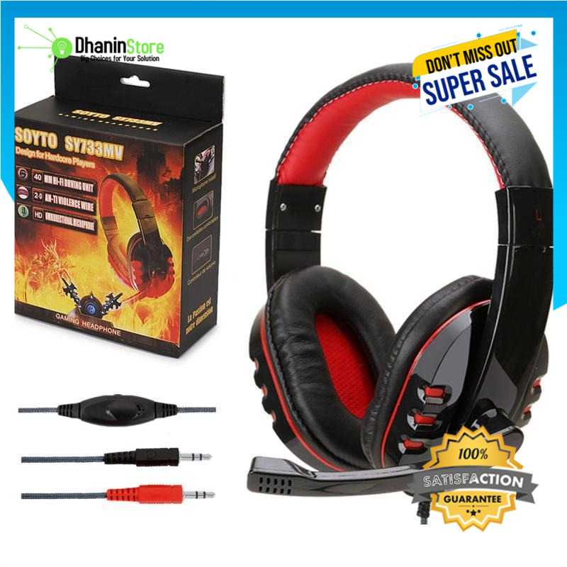 Jual Henset Headset Henset Headphone Headpone Gaming Mic Microphone ...