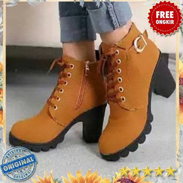 Jual Sepatu Boots Wanita Hitam Fashion Terbaru Keren B024 Boot Sport ...