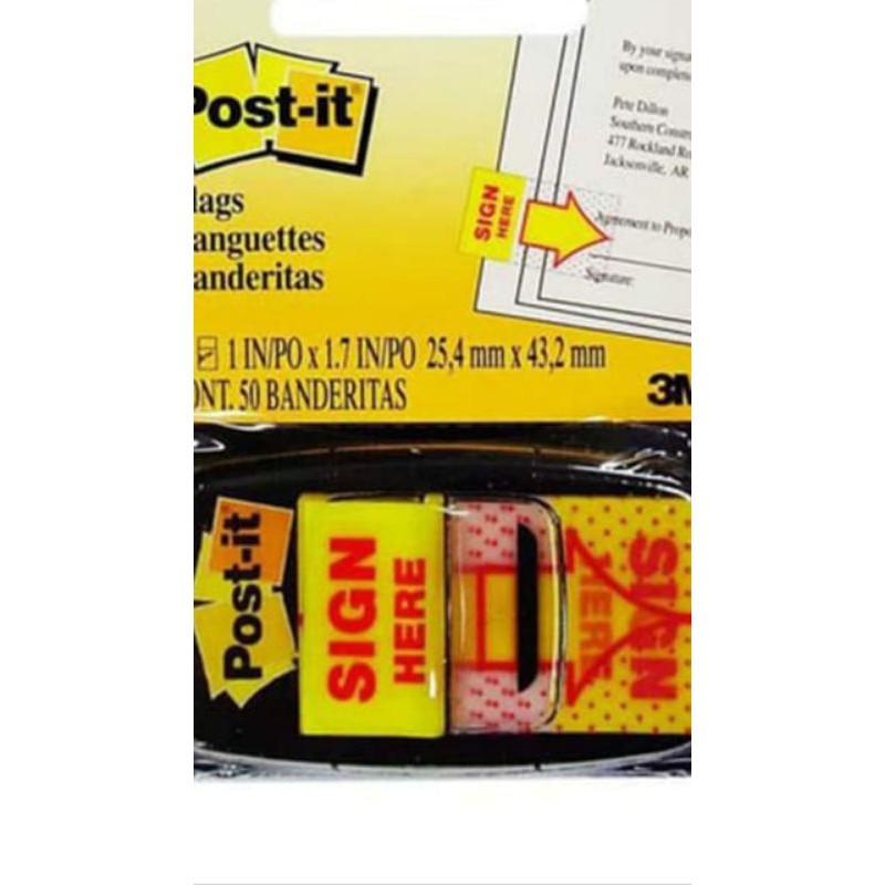 Jual Post It sign here 3M | Shopee Indonesia