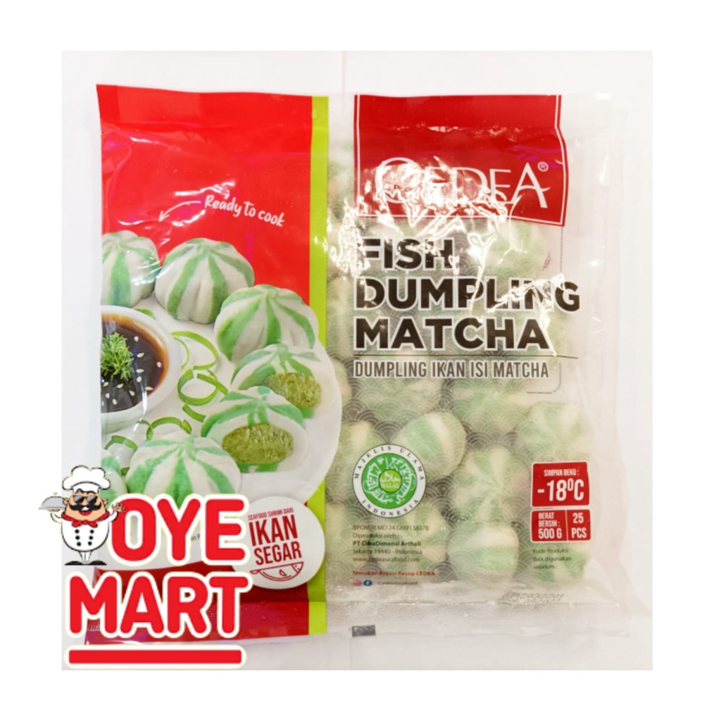 Jual CEDEA FISH DUMPLING MATCHA 500GR / DUMPLING IKAN ISI MATCHA ...