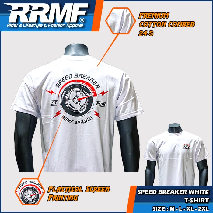 Jual RRMF Official T-Shirt Speed Breaker Putih Kaos Pria Distro Dewasa ...