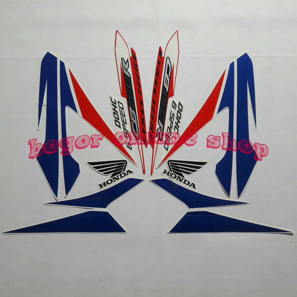 Jual stiker motor honda cb150 r 2014 merah putih biru | Shopee Indonesia