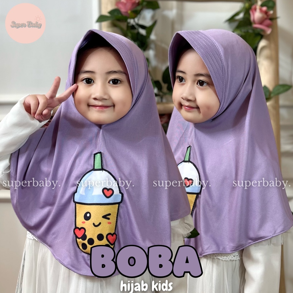 Jual HIJAB ANAK BOBA VIRAL Hijab Bergo Anak Boba Jilbab Anak Karakter ...