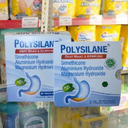Jual Polysilane 1 Strip 8 Tablet Tablet Kunyah - Obat Sakit Maag ...