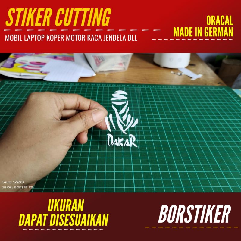 Jual STIKER DAKAR | STICKER CUTTING BAHAN ORACAL CUSTOM LOGO | Shopee ...