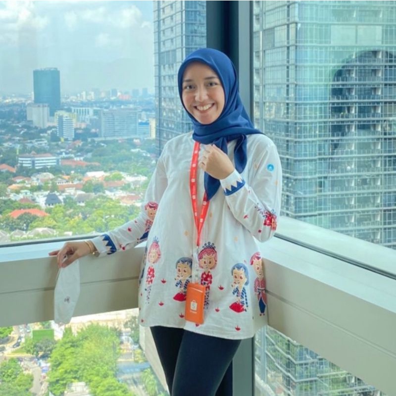 Jual Nona blus batik modern lucu motif mbok jamu model kekinian murah ...